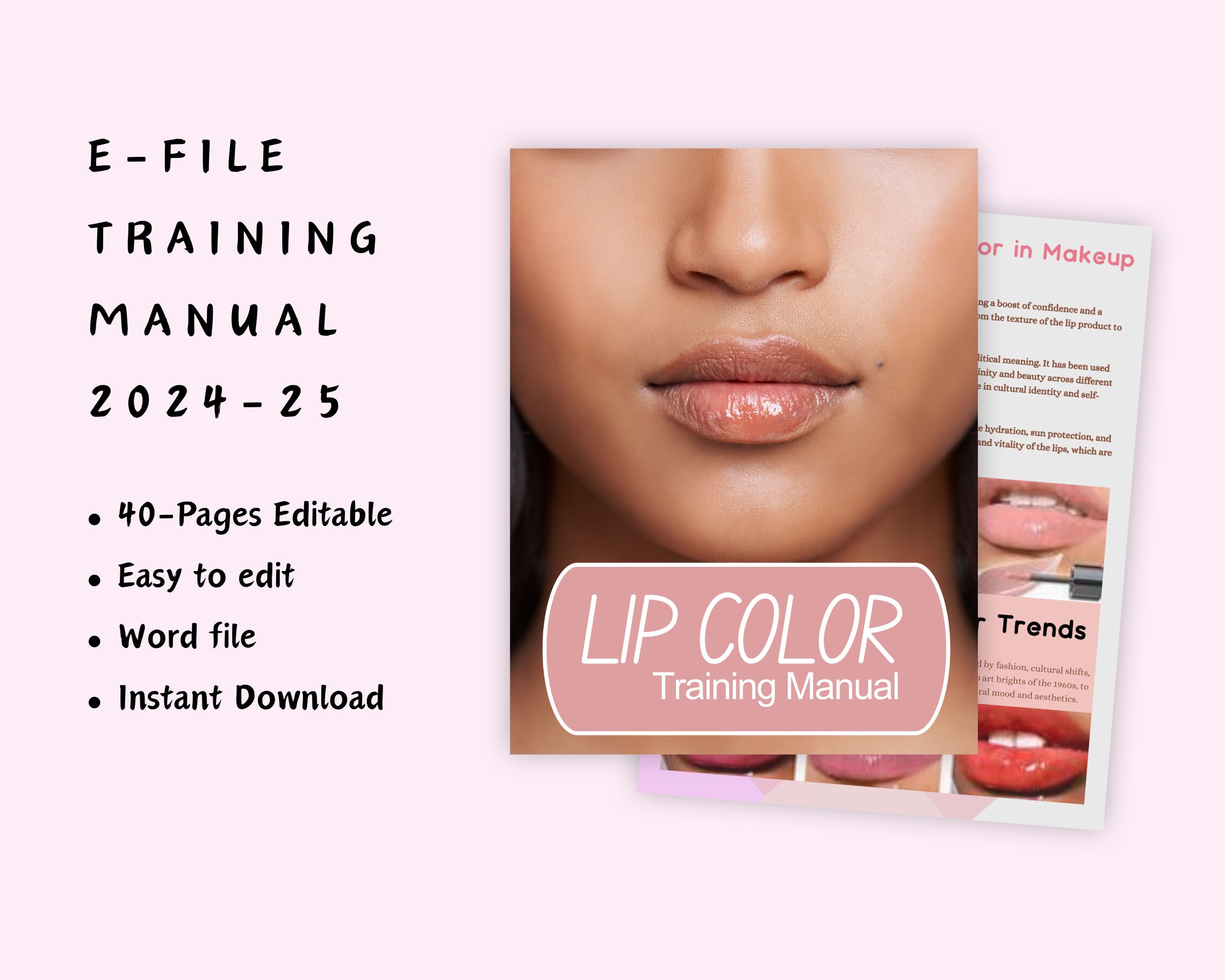 Editable PMU Lips Color Guide, Understand Lip Tattoo Coloring, PMU Lips ...