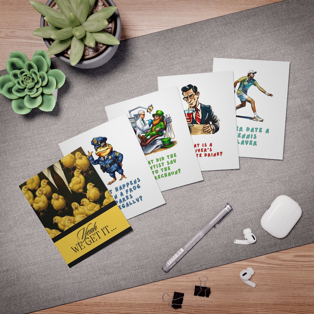 Funny Dad Joke Father's Day Cards 5-pack Multi-design Perfect for All ...