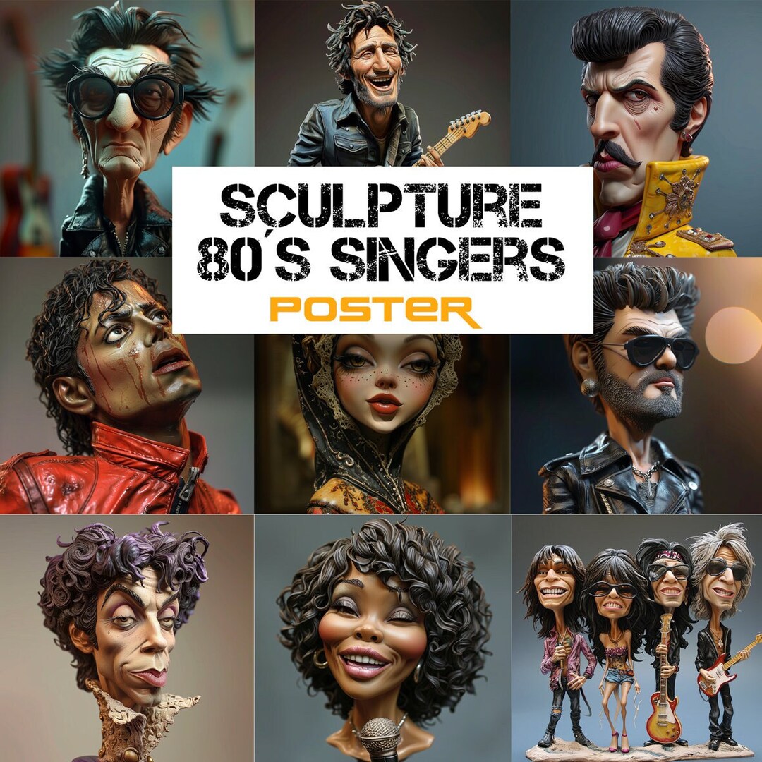 Sculpture 80s Singers - Etsy