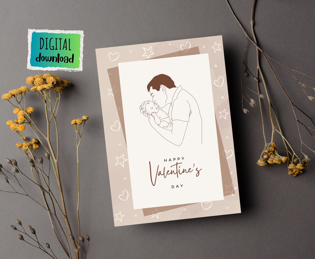 Tarjeta imprimible del Día de San Valentín Tarjeta de amor para padres ...