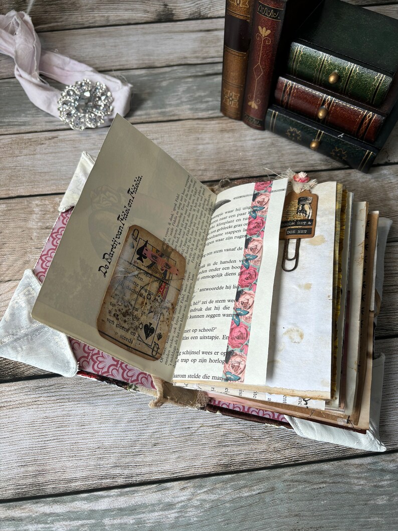 Junk Journal Handmade Book Embellished Book Chunky Bulky Unique White ...