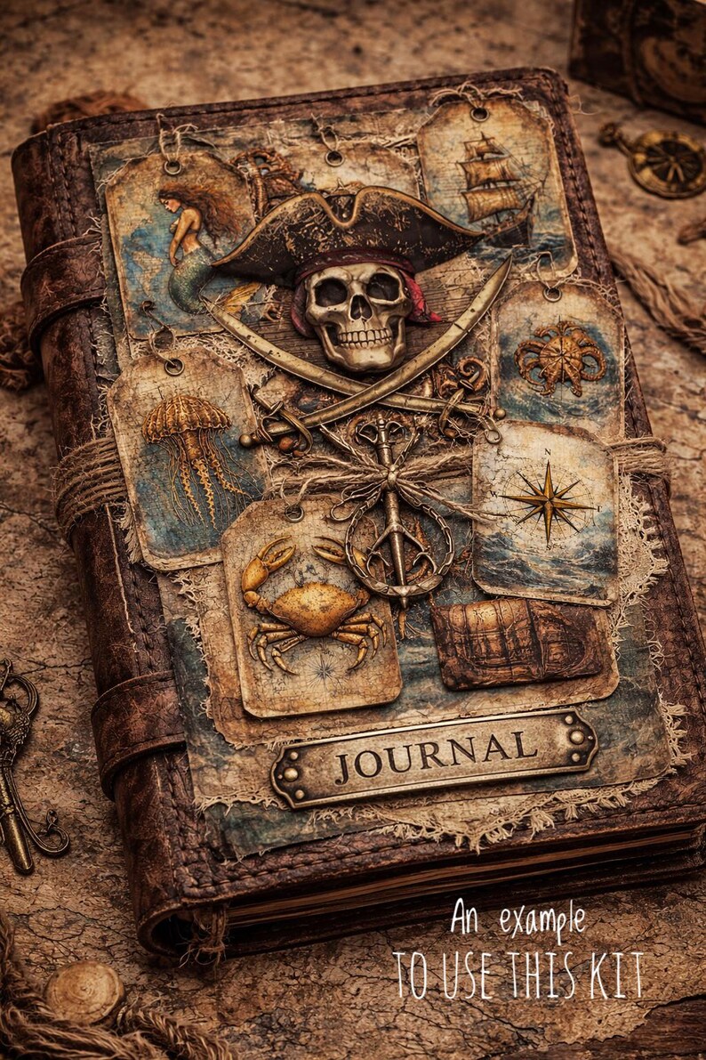 Oceanic Junk Journal Kit, Vintage Nautical Ephemera (digital Download ...