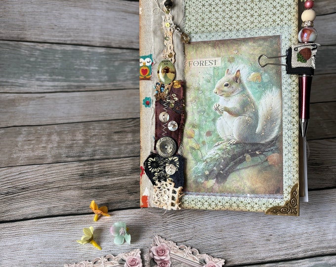 Junk Journal Art Book Handmade Book A5 Book Hardcover Nature Themed ...