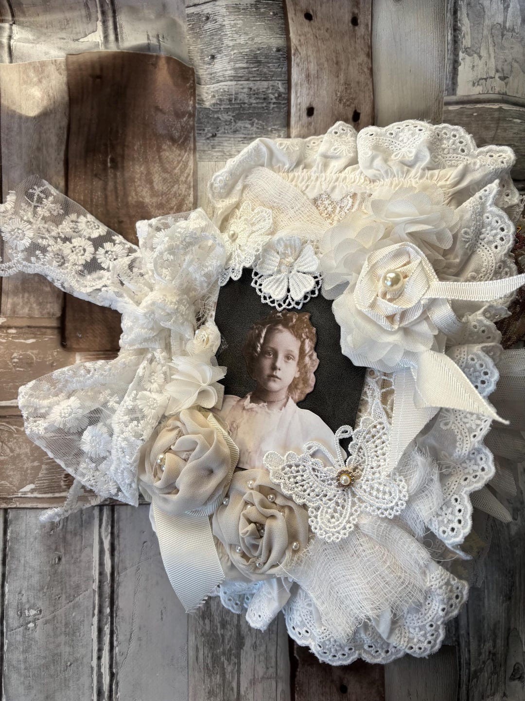 Handmade Journal Junk Lace Chunky Bulky Brocante A5 Embellished ...