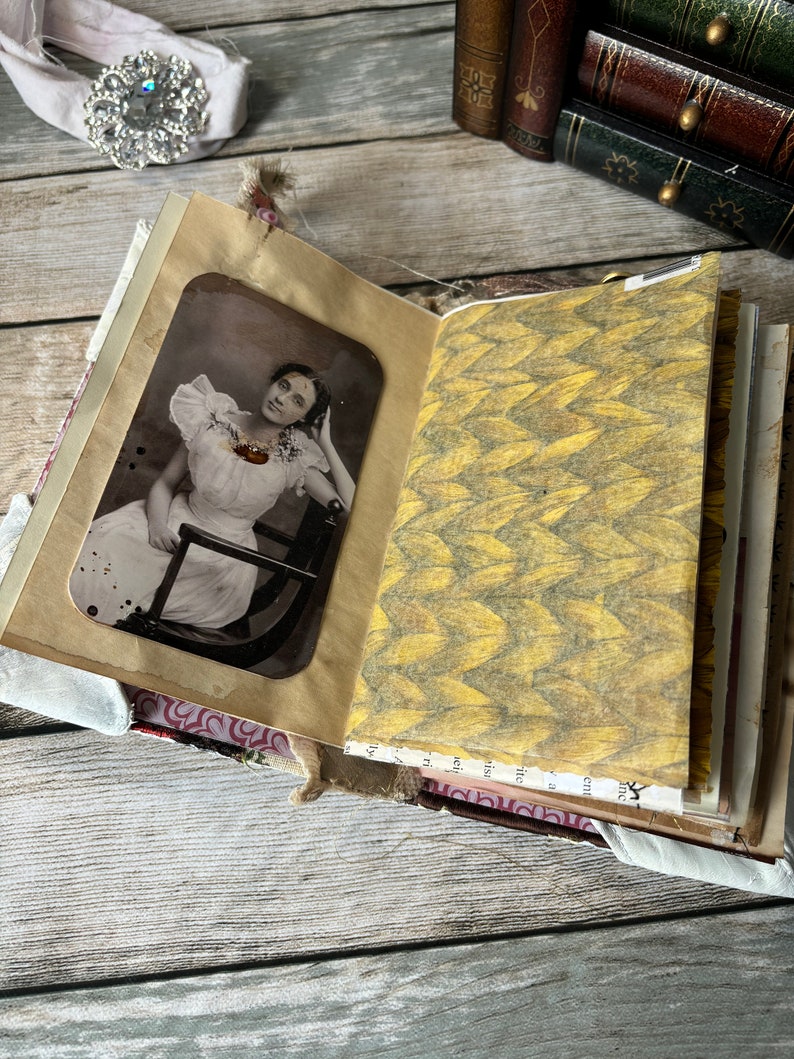 Junk Journal Handmade Book Embellished Book Chunky Bulky Unique White ...