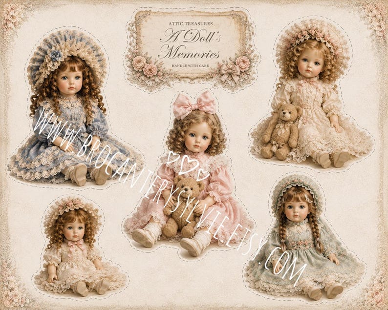 Victorian Porcelain Dolls Printable Bundle Sheets Instant Download Junk ...