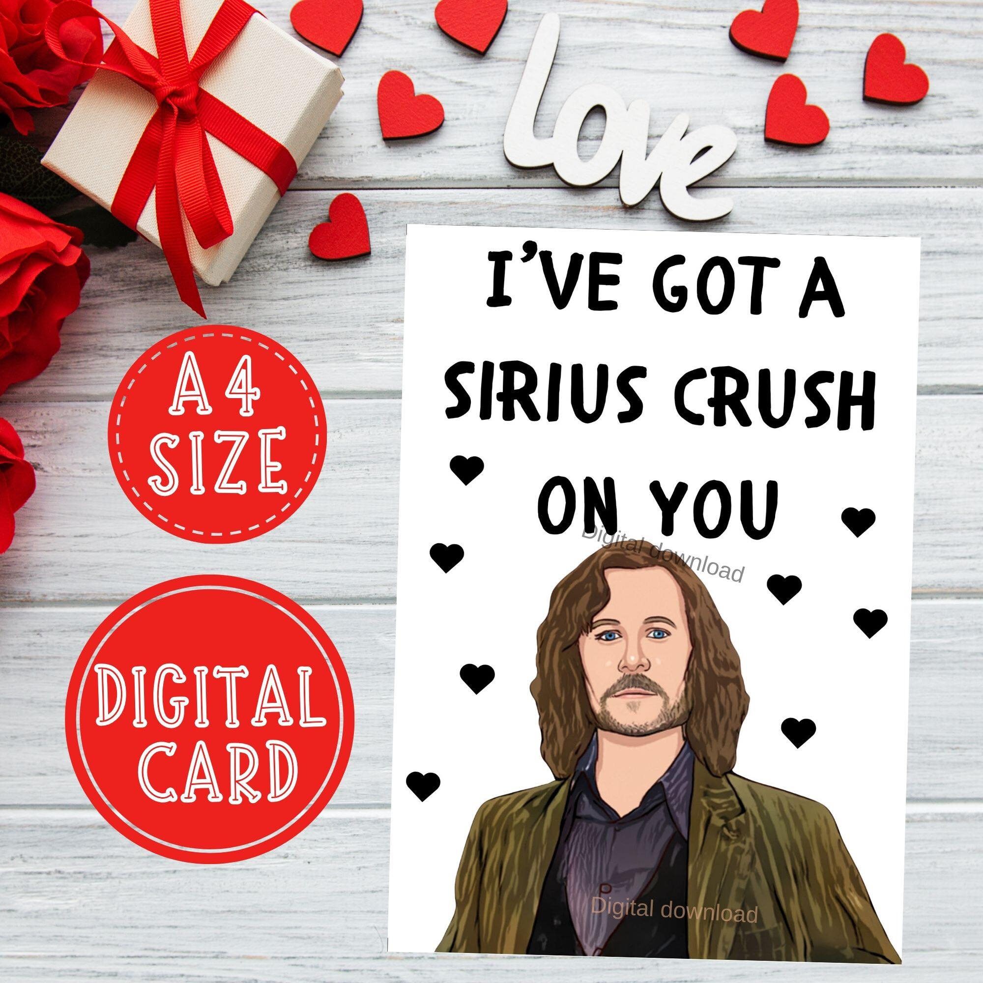 Sirius Crush on You Funny Valentine Card Printable Magical Gift Wizard ...