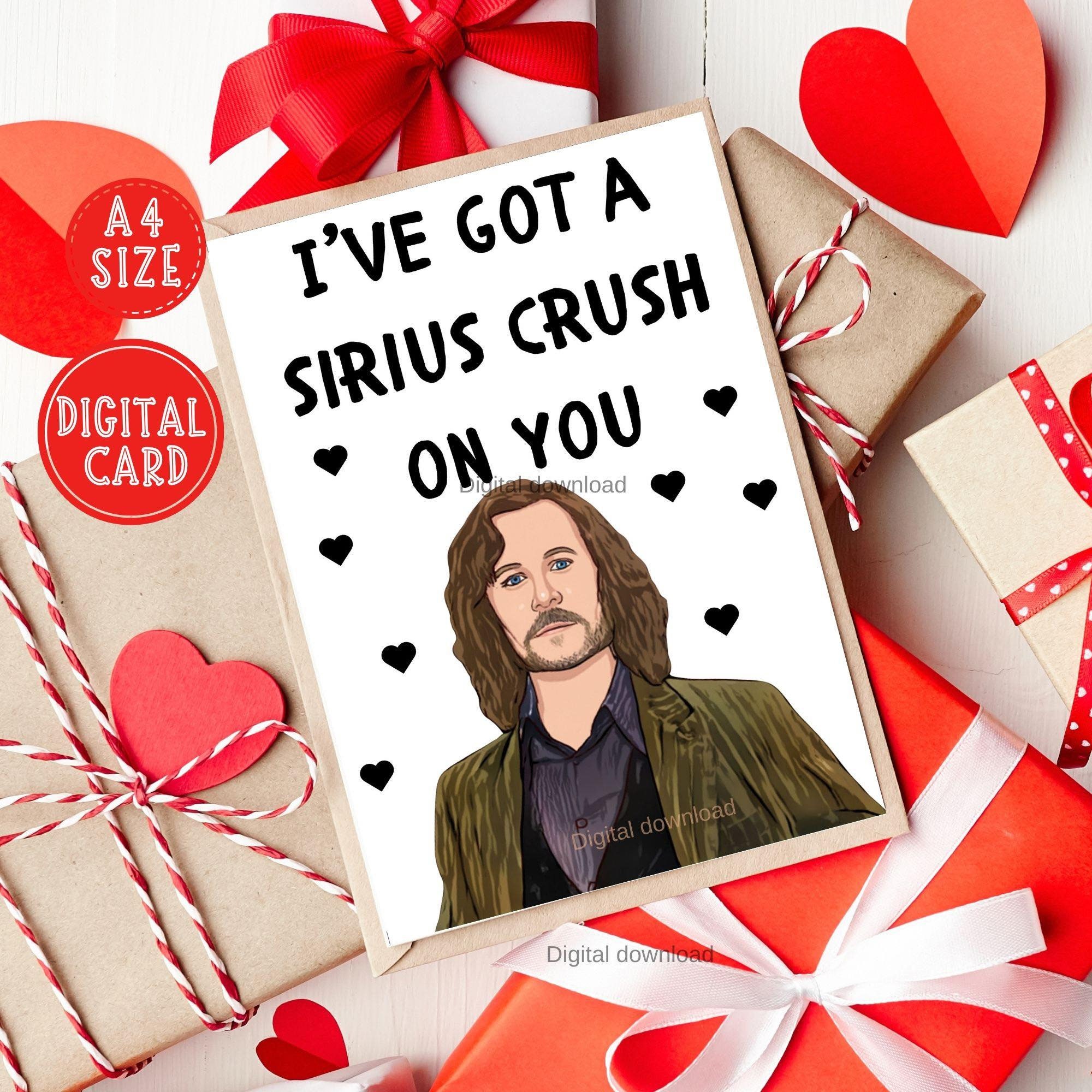 Sirius Crush on You Funny Valentine Card Printable Magical Gift Wizard ...