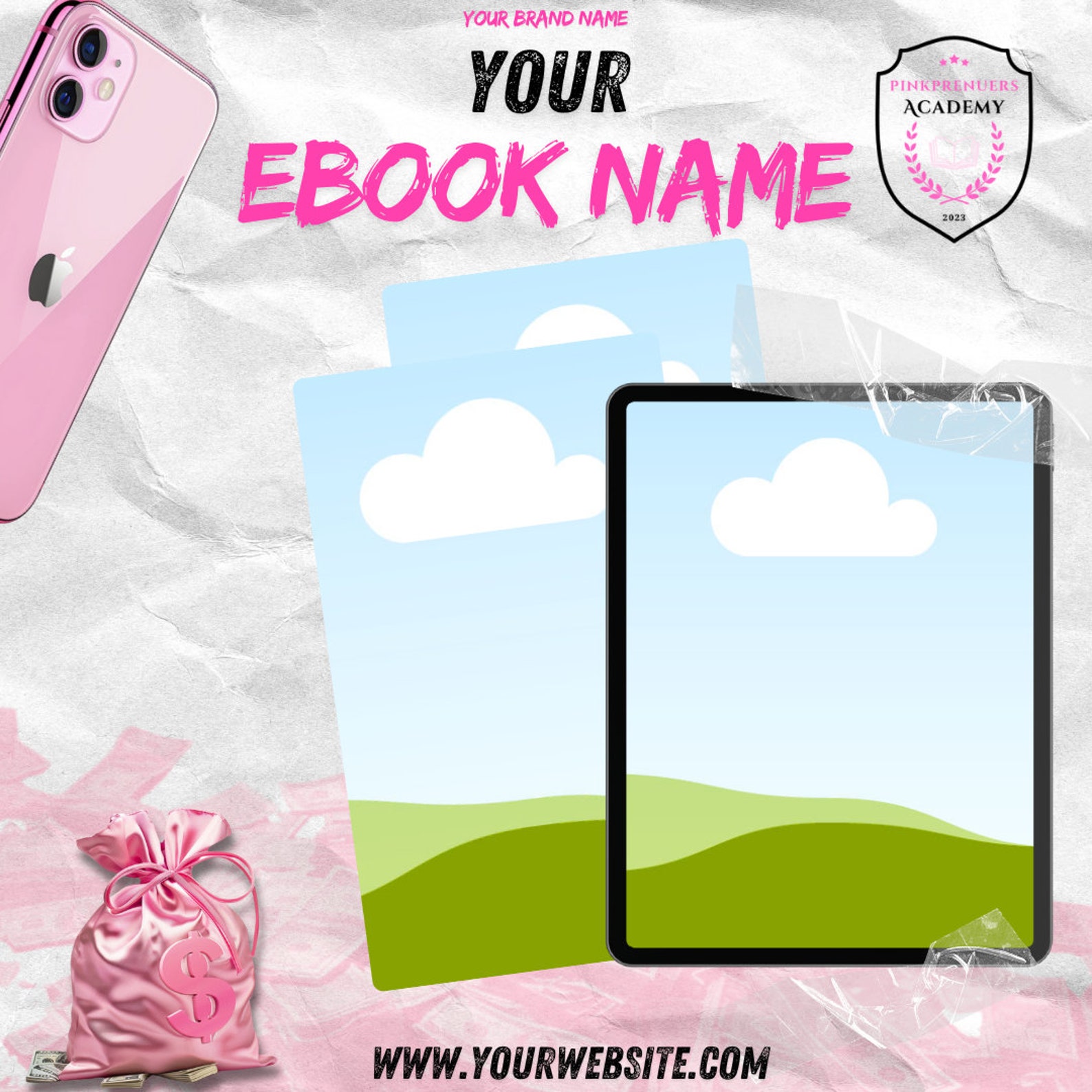 Ebook Flyer, Ebook Flyer Template, Ebook Promotion, DIY Canva Flyer - Etsy