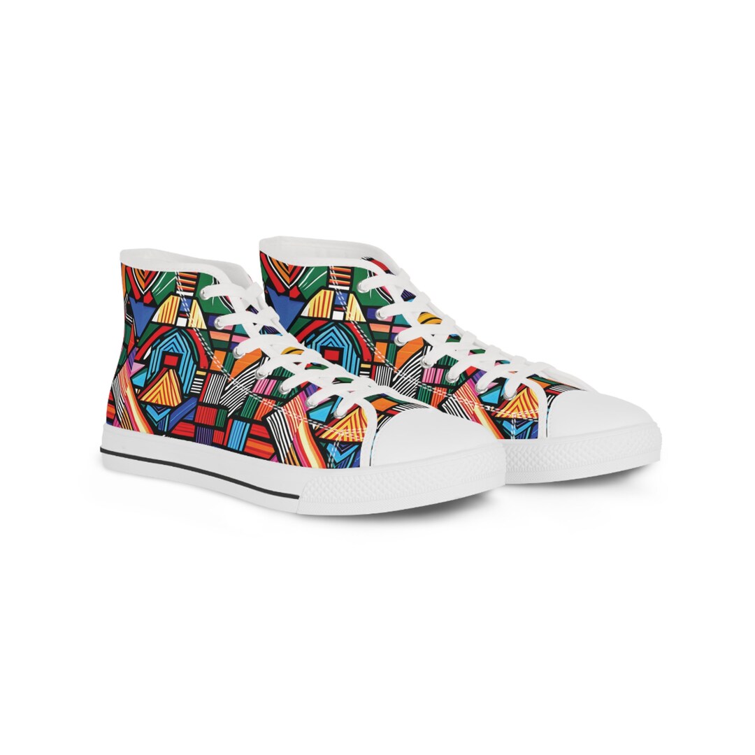 Ndebele Men's High Top Sneakers - Etsy