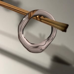 Rose Glass Ring: Handmade Borosilicate Minimalist Jewelry - Etsy