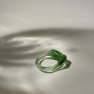 Gorgeous Green Glass Ring - Unique Minimalist Borosilicate Jewelry ...