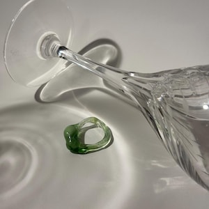 Gorgeous Green Glass Ring - Unique Minimalist Borosilicate Jewelry ...