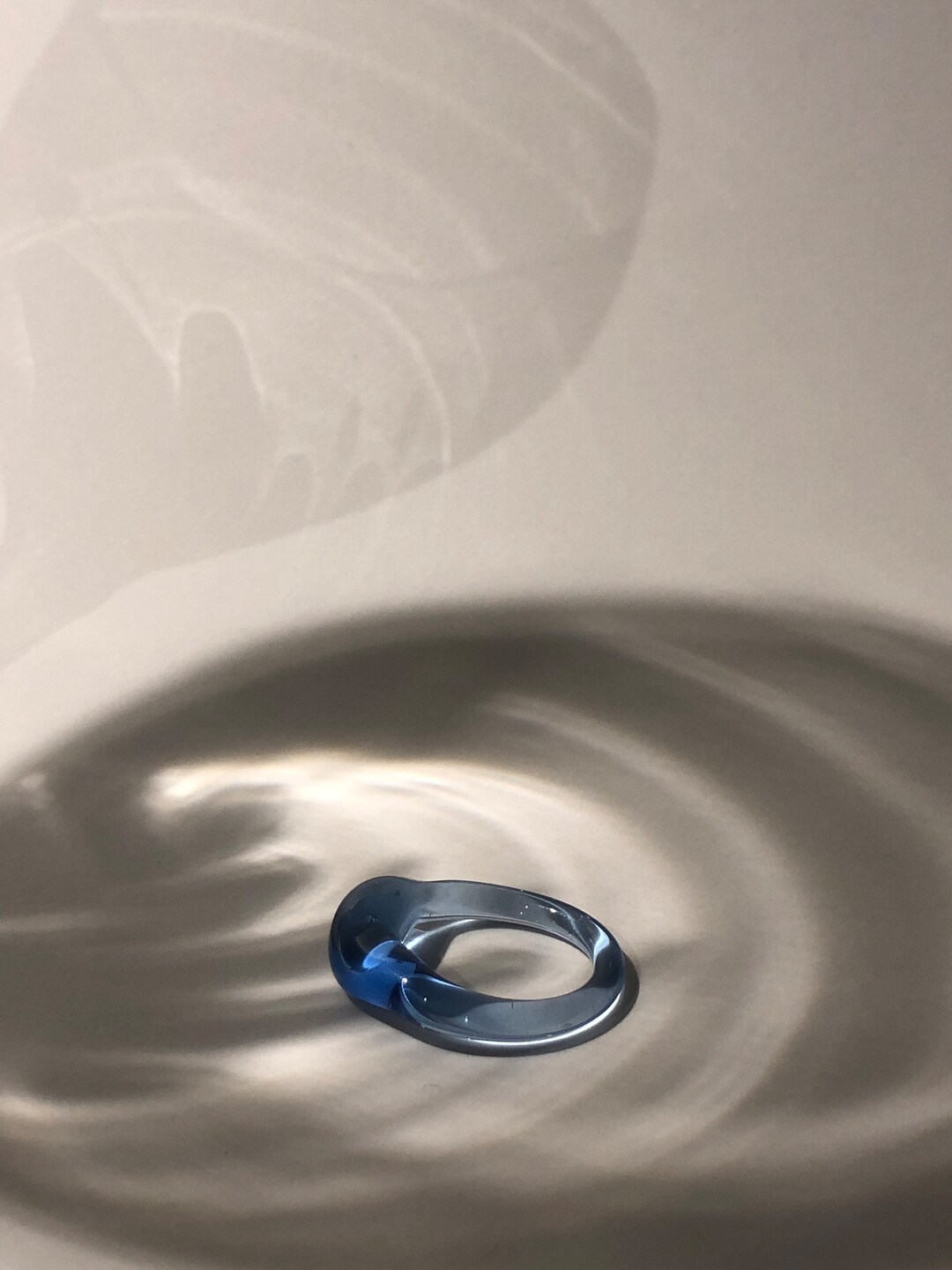 Translucent Blue Glass Ring: Handmade Borosilicate Jewelry - Etsy