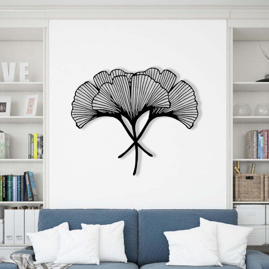 Metal Ginkgo Flower Wall Art, Kitchen Decor,home Decoration ...