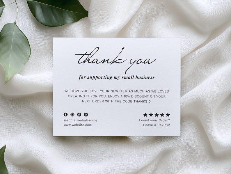 Pink Business Thank You Card Template, Minimal, Thanks for Your ...