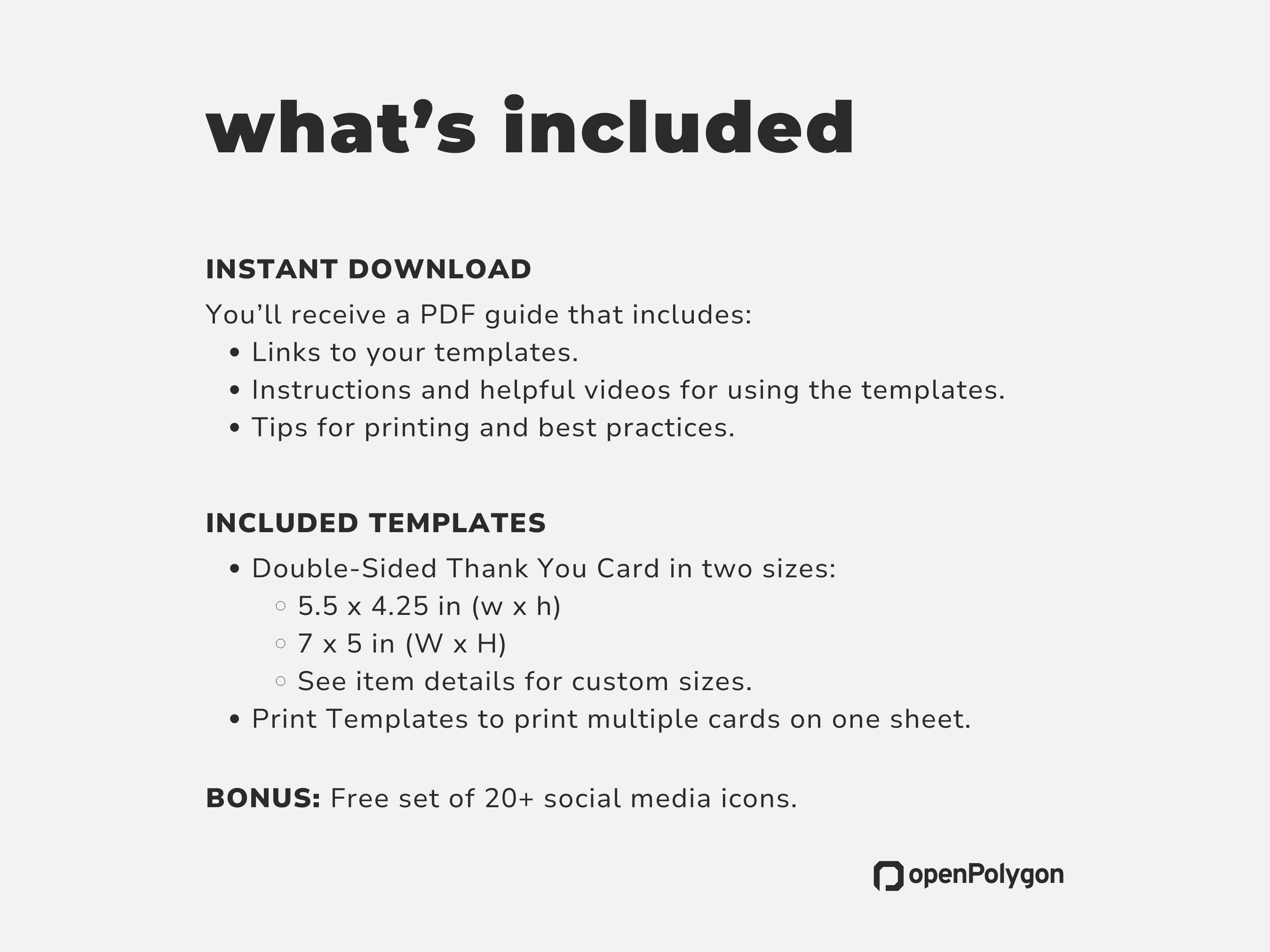 Editable Business Thank You Card Template, Minimalist, Thanks for Your ...