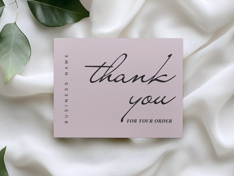 Pink Business Thank You Card Template, Minimal, Thanks for Your ...