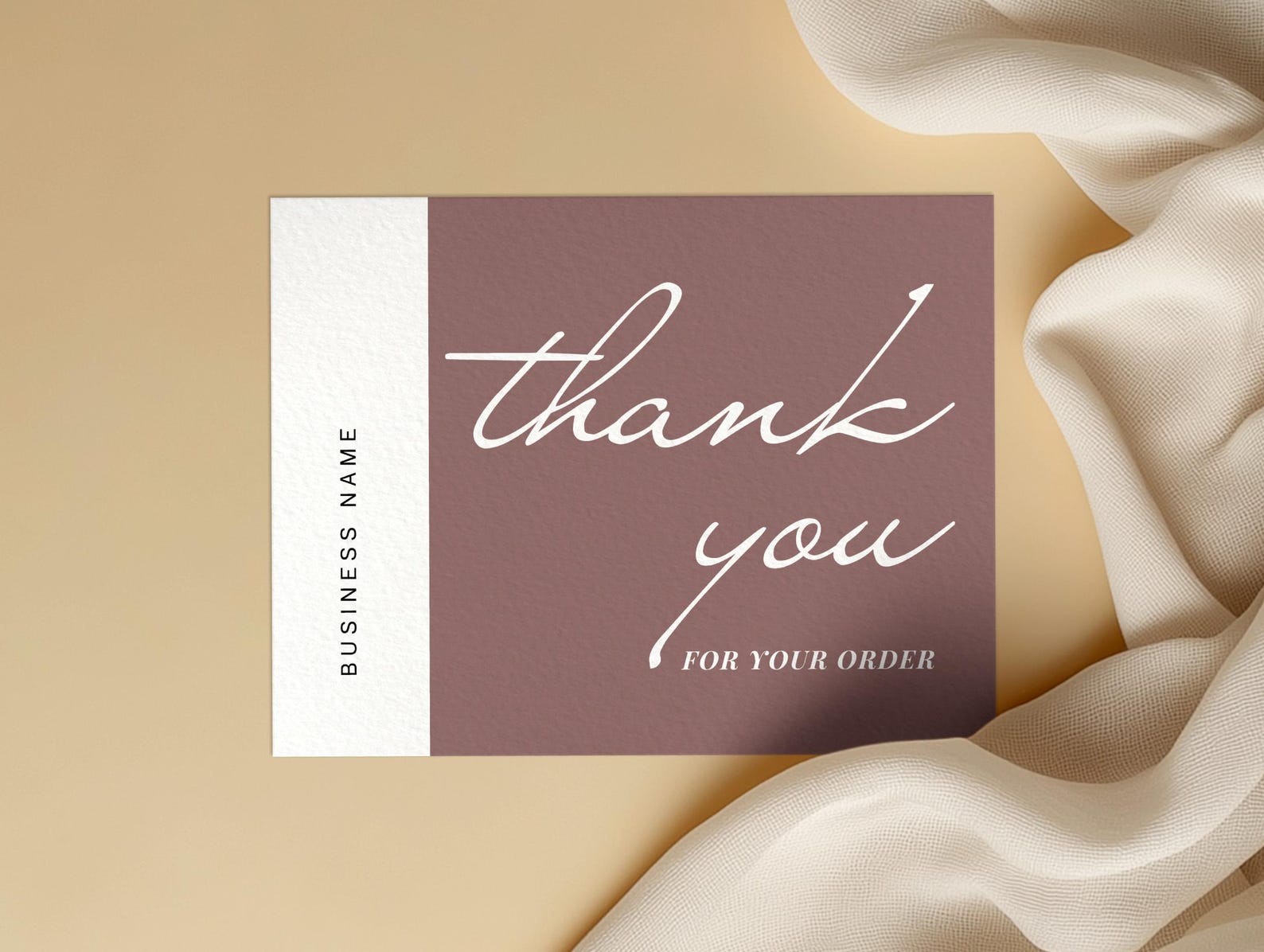 Editable Business Thank You Card Template | Printable Purchase Insert ...