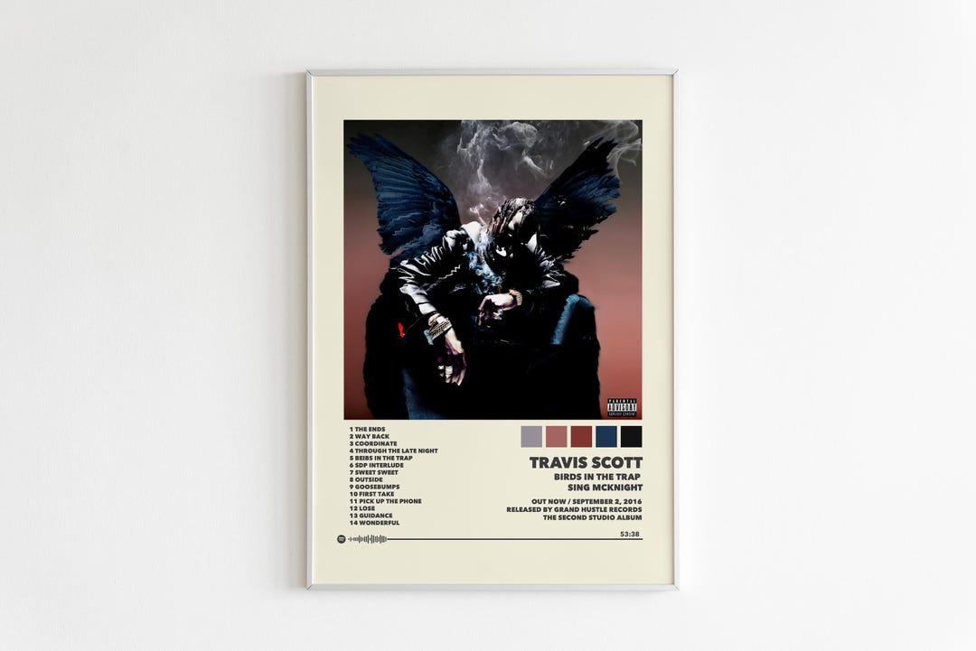 Travis Scott Poster Birds in the Trap Sing Mcknight Poster Tracklist ...