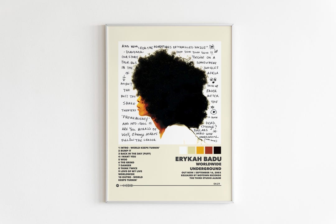 Erykah Badu Posters / Worldwide Underground Poster, Erykah Badu ...