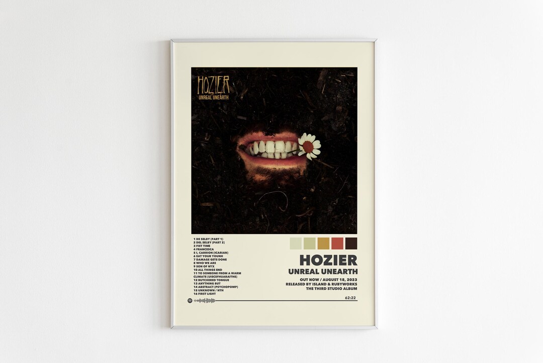 Hozier Posters / Unreal Unearth Poster, Tracklist Album Cover Poster, Print Wall Art, Custom ...