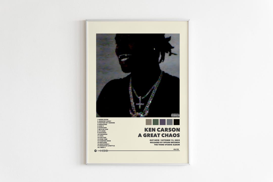 Ken Carson Posters, Great Chaos Poster, Ken Carson, Album Cover Poster ...