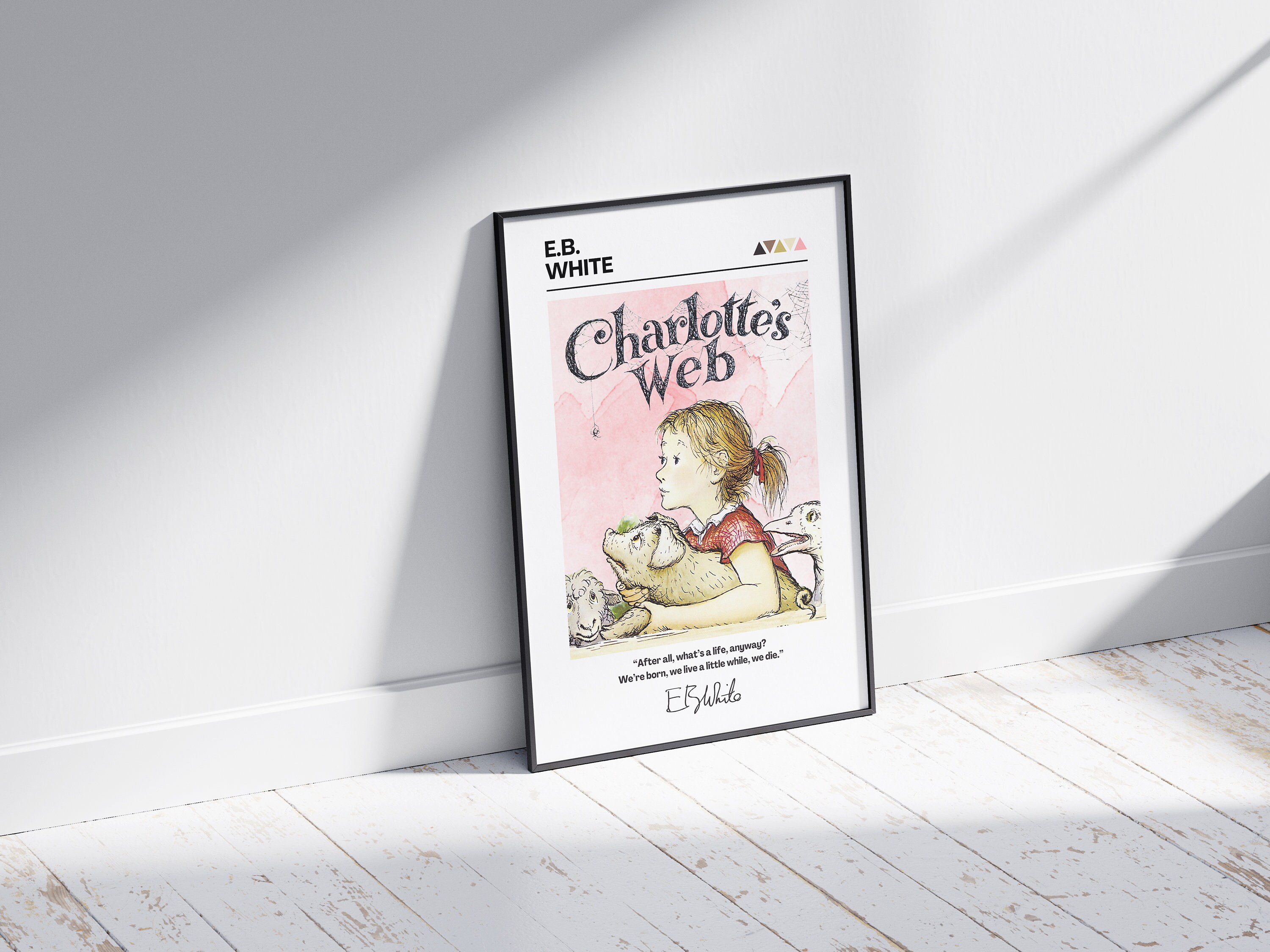 Charlotte's Web E.B. White Minimalist Book Poster Custom Book Poster ...