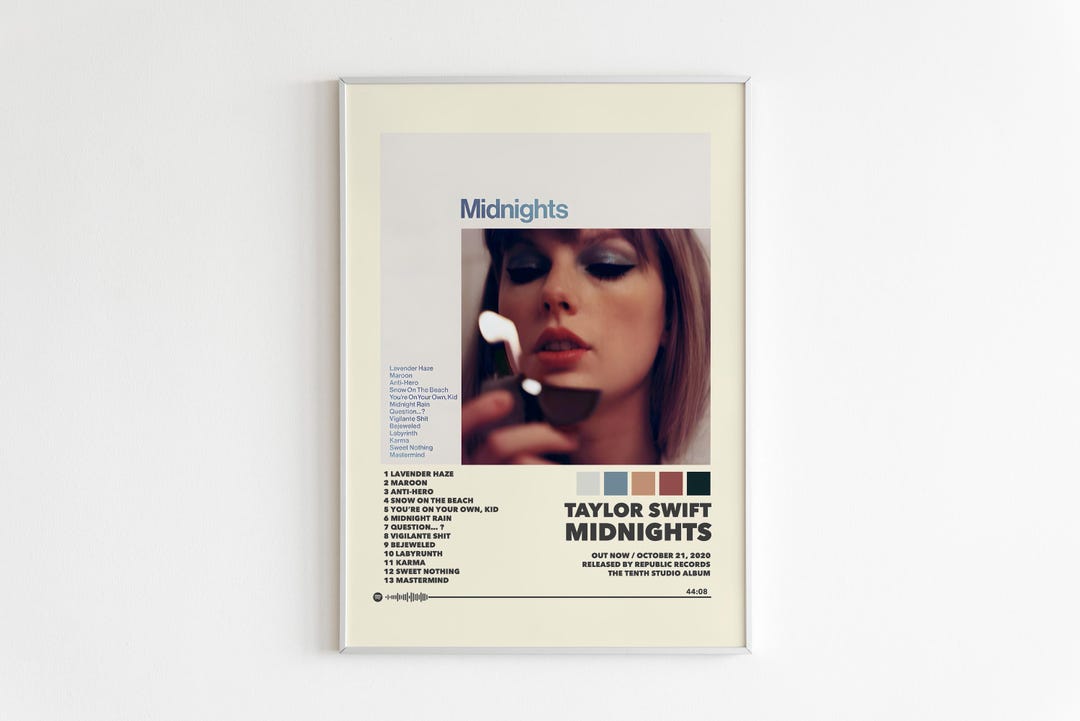Taylor Swift Posters / Midnights Poster / Album Cover Poster, Poster ...