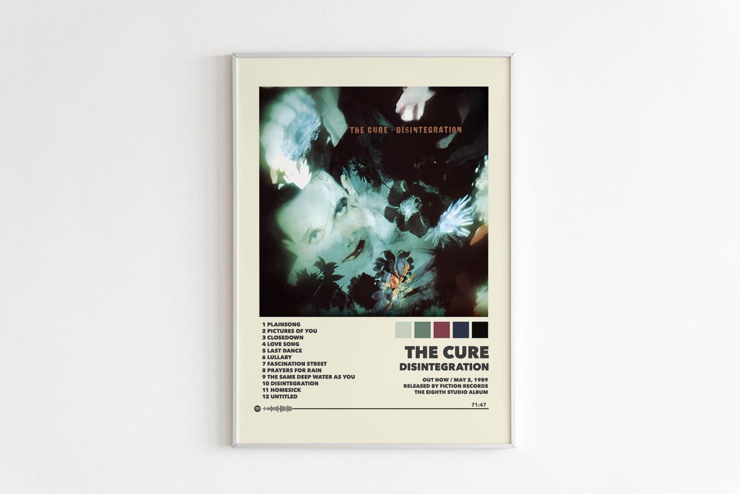 The Cure Posters, Disintegration Poster, the Cure, Disintegration,album ...