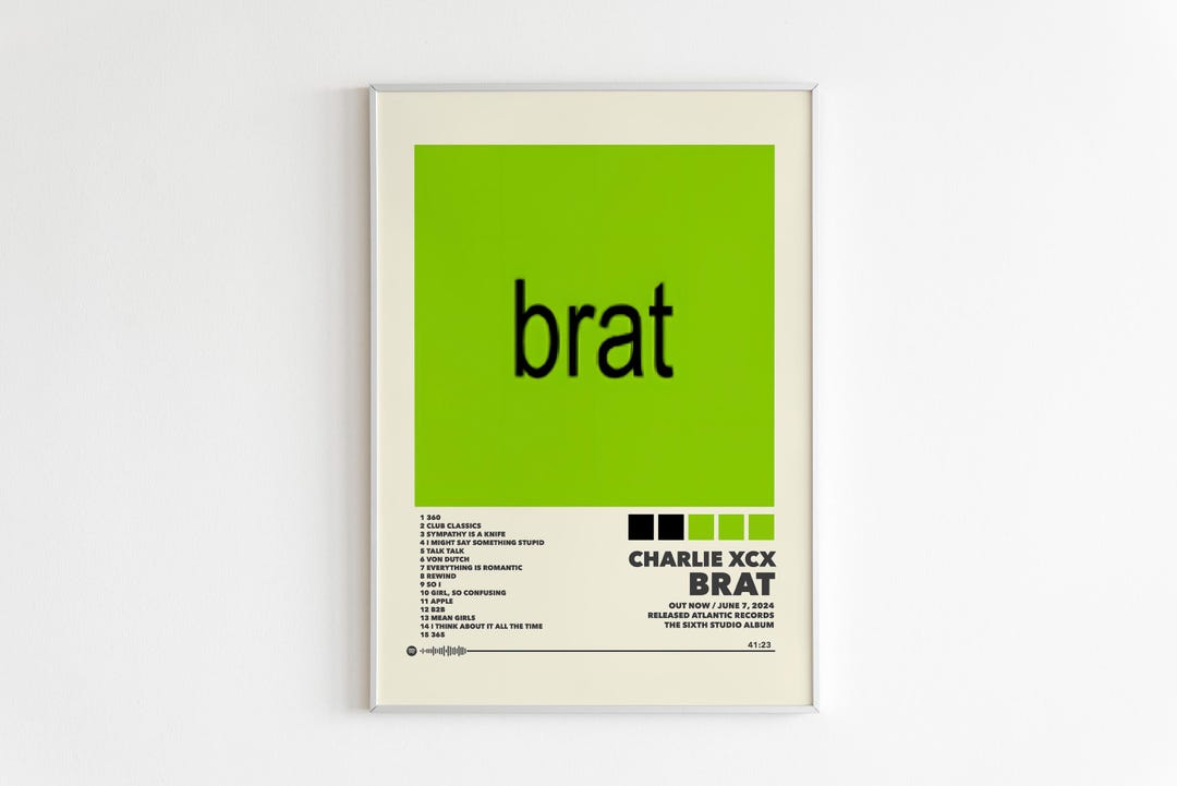 Charlie XCX Posters / Brat Poster, Tracklist Album Cover Poster, Print ...