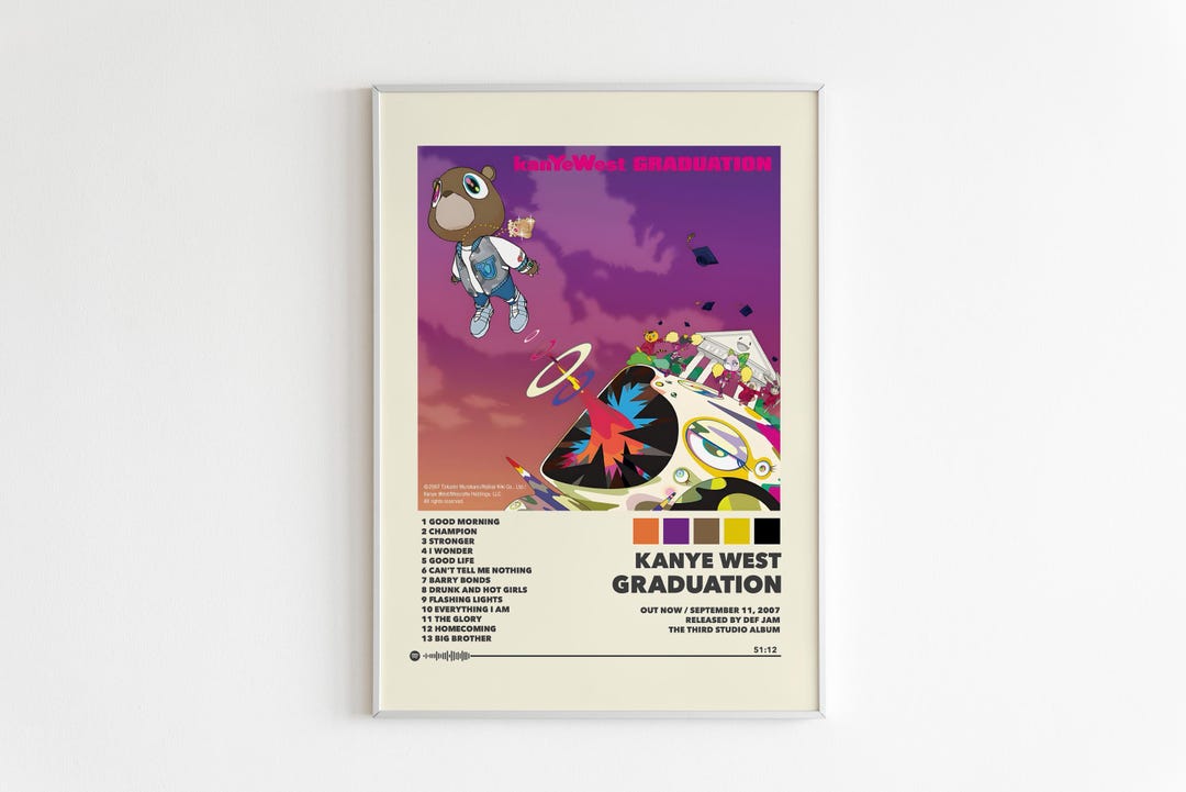 Kanye West Poster / Kanye West Graduation Poster / Album Cover Poster ...