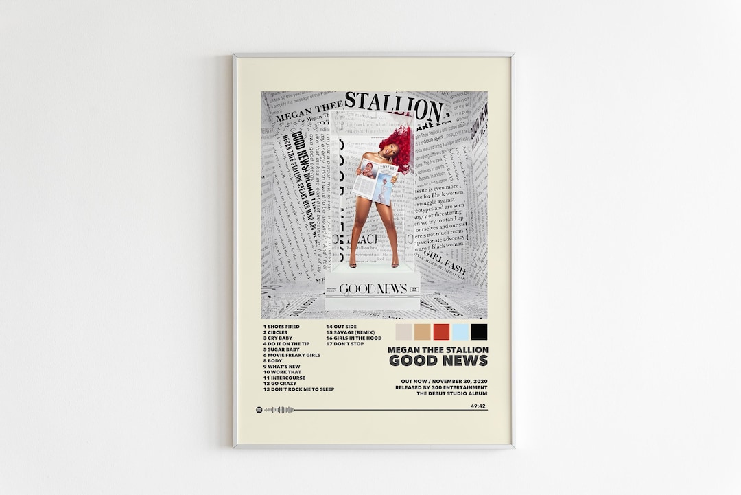 Megan Thee Stallion Posters, Good News Poster, Good News, Album Cover ...