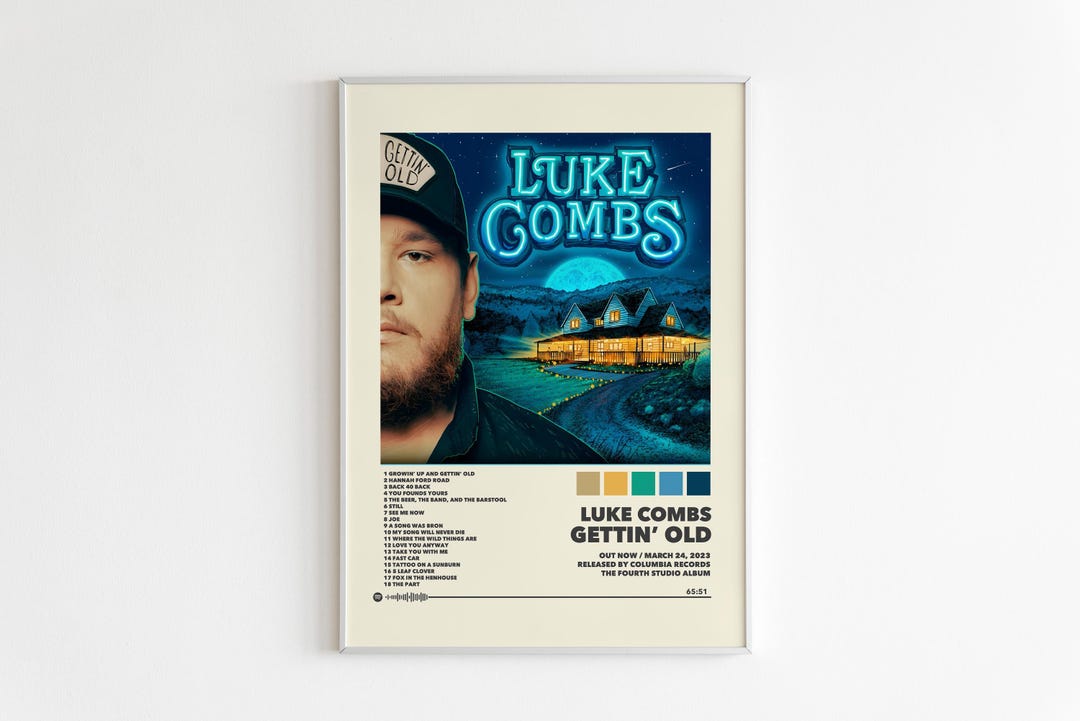Luke Combs Poster / Gettin Old Poster / Album Cover Poster / Print Wall Art / Custom Poster ...