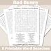 Bad Bunny Albums Printable Word Searches - Etsy