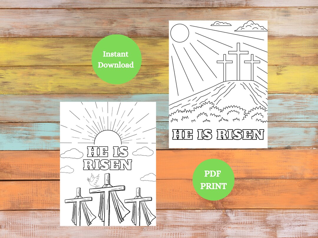 Easter Religious Coloring Page Printable Biblical Easter Craft ...