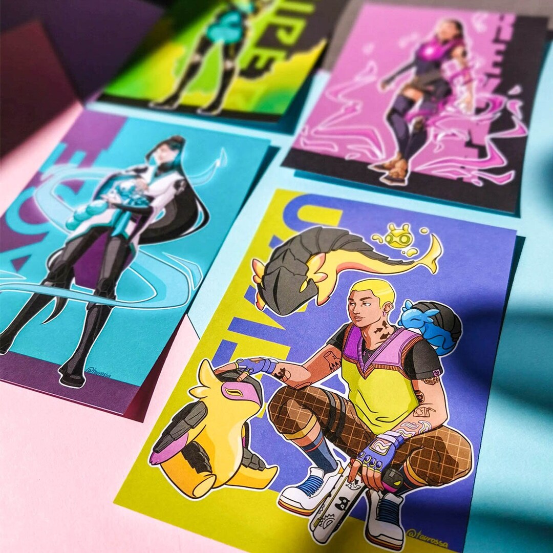 Valorant Art Print . Digital Art . Fan Art . Valorant Agent . Gekko Sage Reyna Viper Neon - Etsy