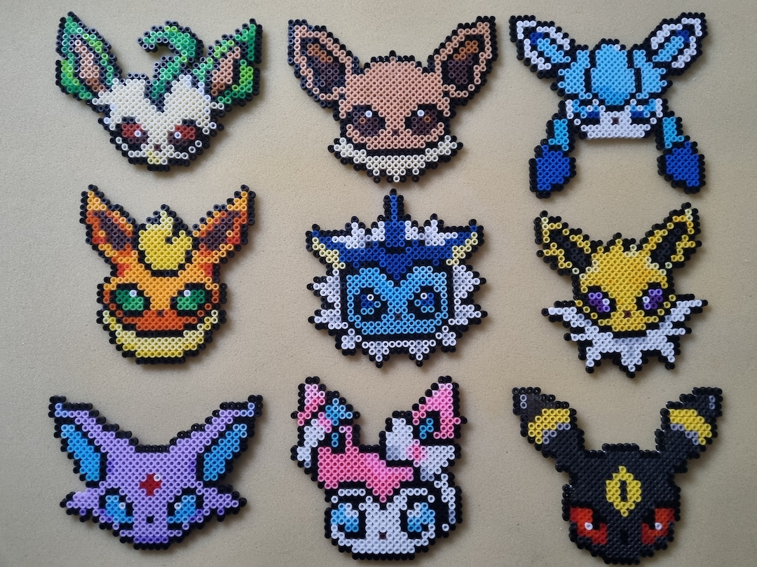 Eevee & Eeveelution Hama-bead Faces - Etsy