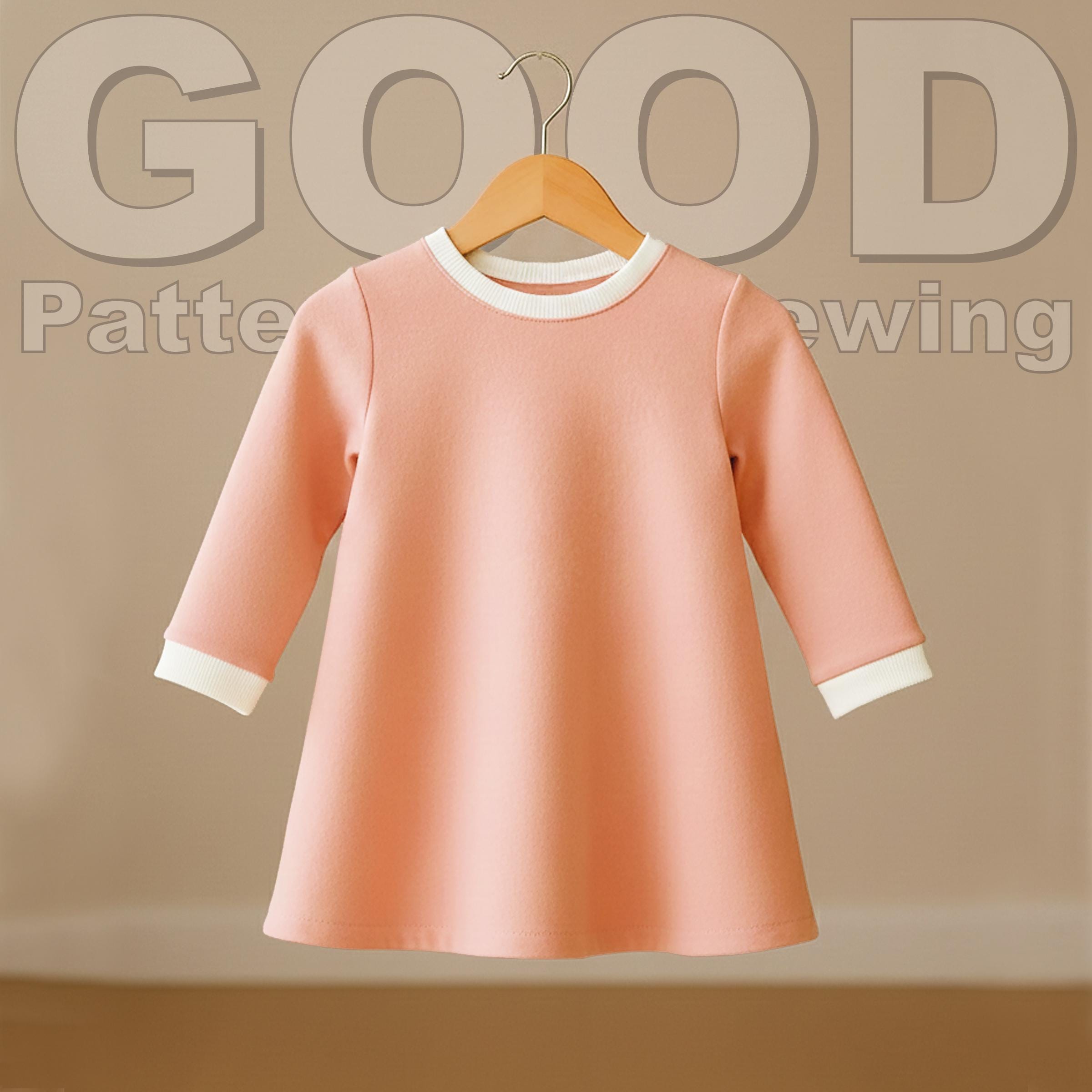 Baby Knit Dress Sewing Pattern PDF, Sizes 2M–2Y, Easy Beginner Design ...
