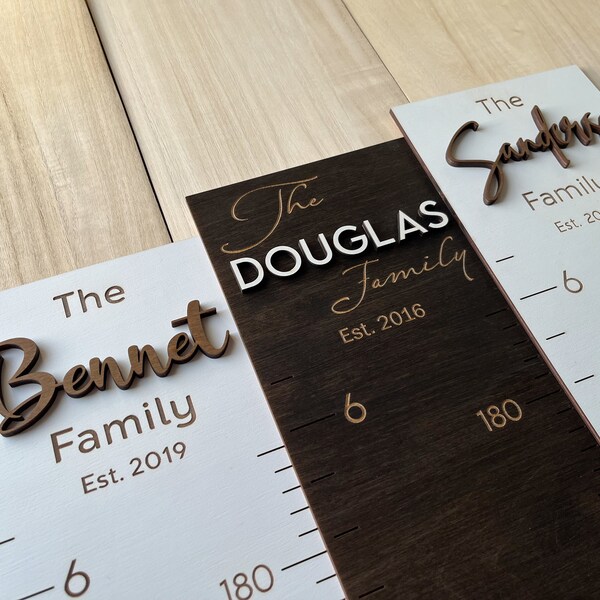 Wood Family Height Chart - Etsy