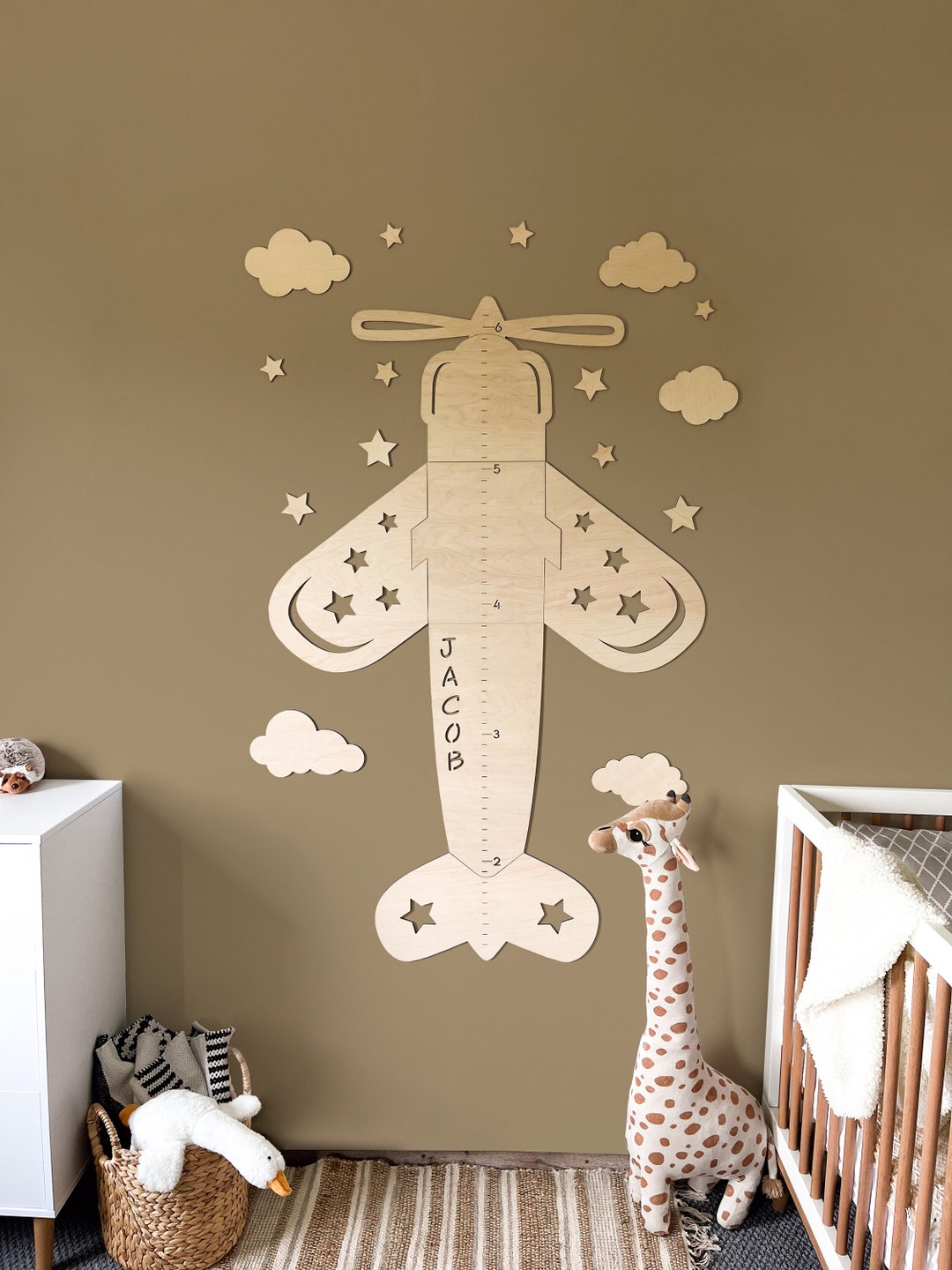 Aircraft Growth Chart Chart Height Chart for Kids Personalized Growth ...