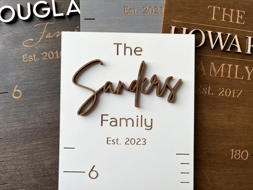 Family Growth Chart Height Chart for Kids Growth Chart Personalized ...