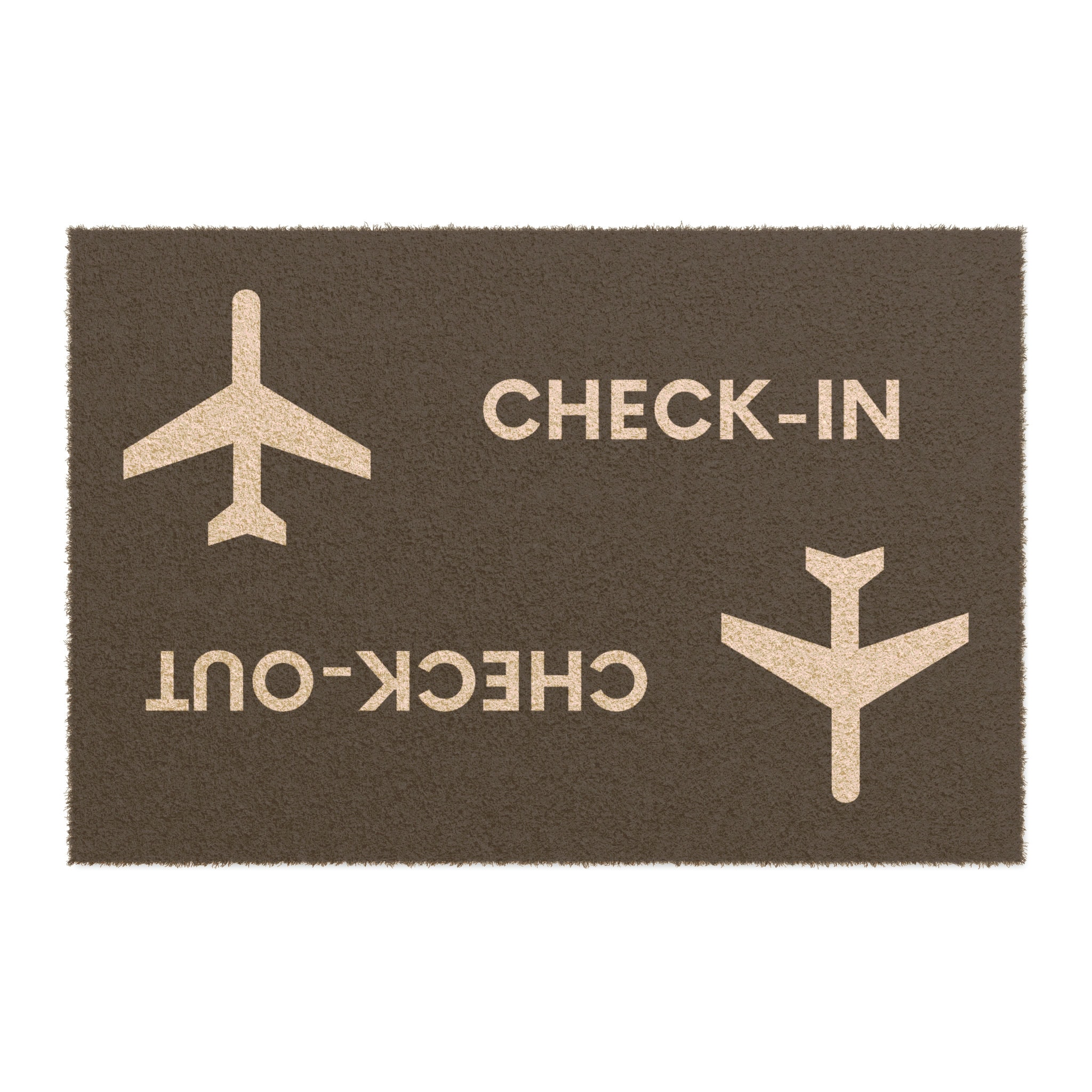 Check-in Check-out Doormat Aviation Gift Housewarming Rug Front Door ...