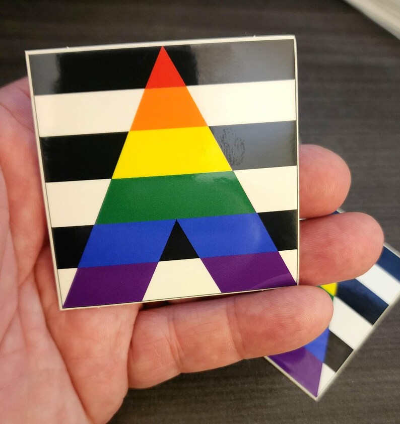 LGBTQ Ally Support DONATION Sticker Square 2.5 Bumper Sticker Locker ...