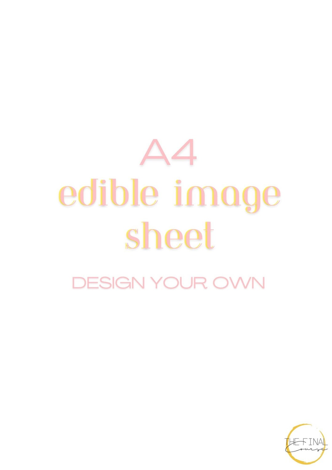 EDIBLE ICING PRINT: A4 Design Your Own Page/print Fully Customisable ...