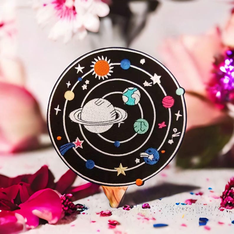 Large Solar System Planets Embroidery Patch Handcrafted Clothing ...