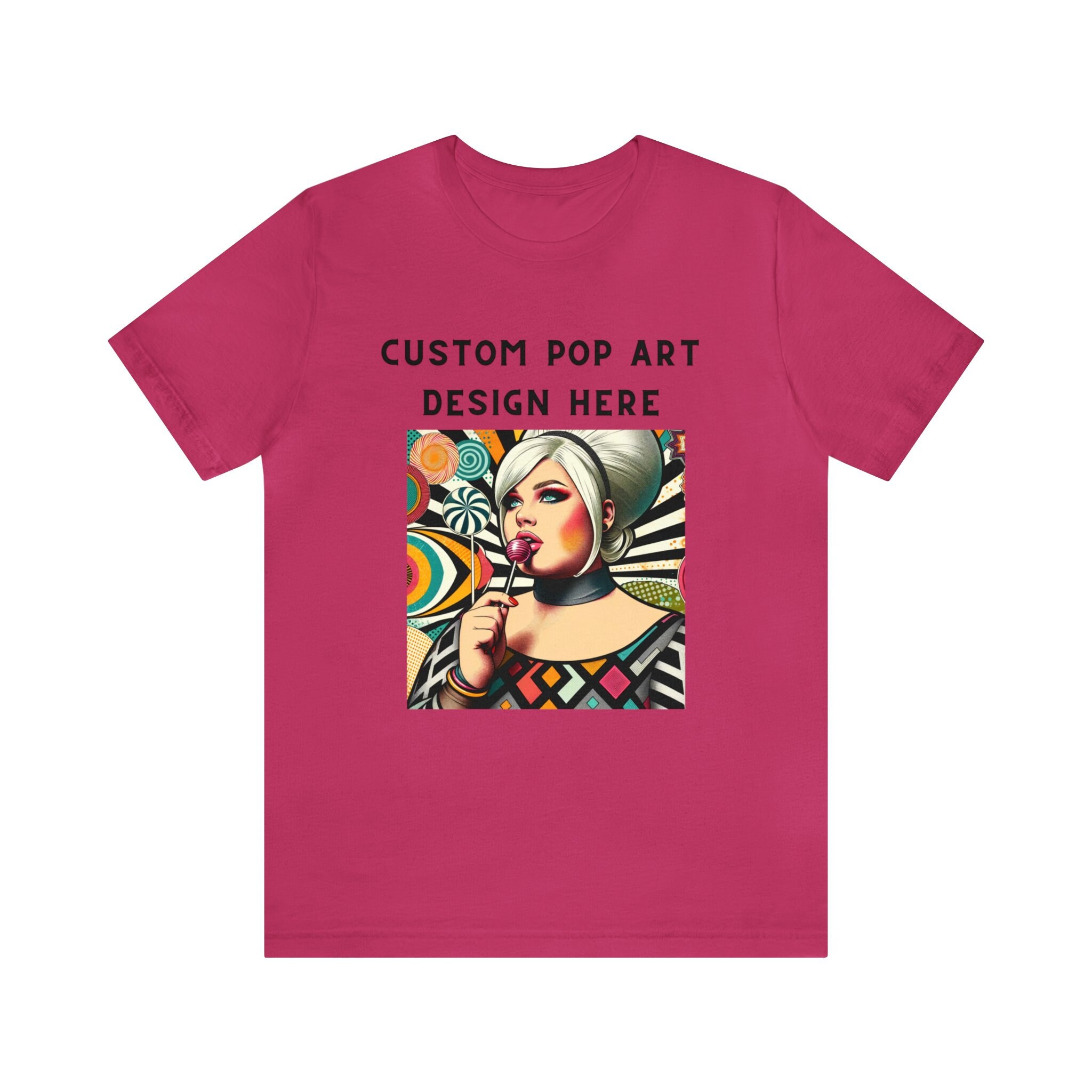 Custom Pop Art Portrait Tee Your Design, Our Canvas Unisex T-shirt - Etsy