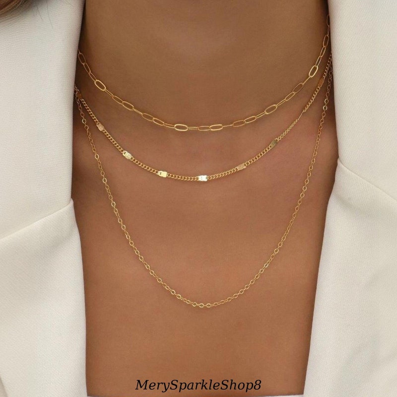 Multi Chain Necklace - Etsy