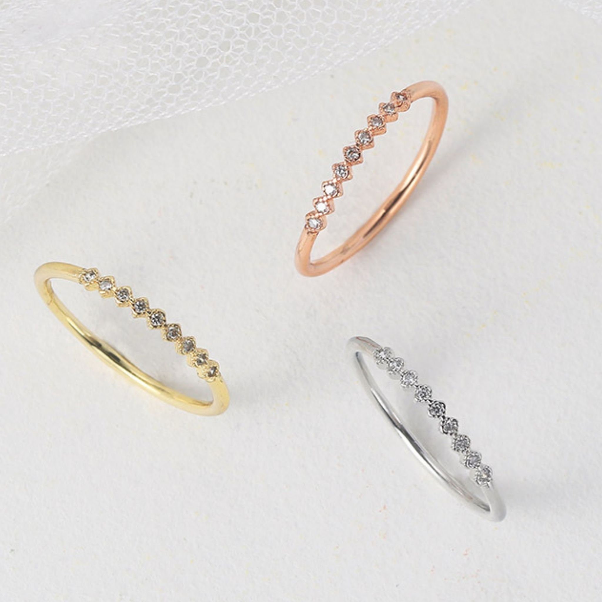 Elegant and Unique Micro-embroidered Thin Gold Plated Women's Ring A ...