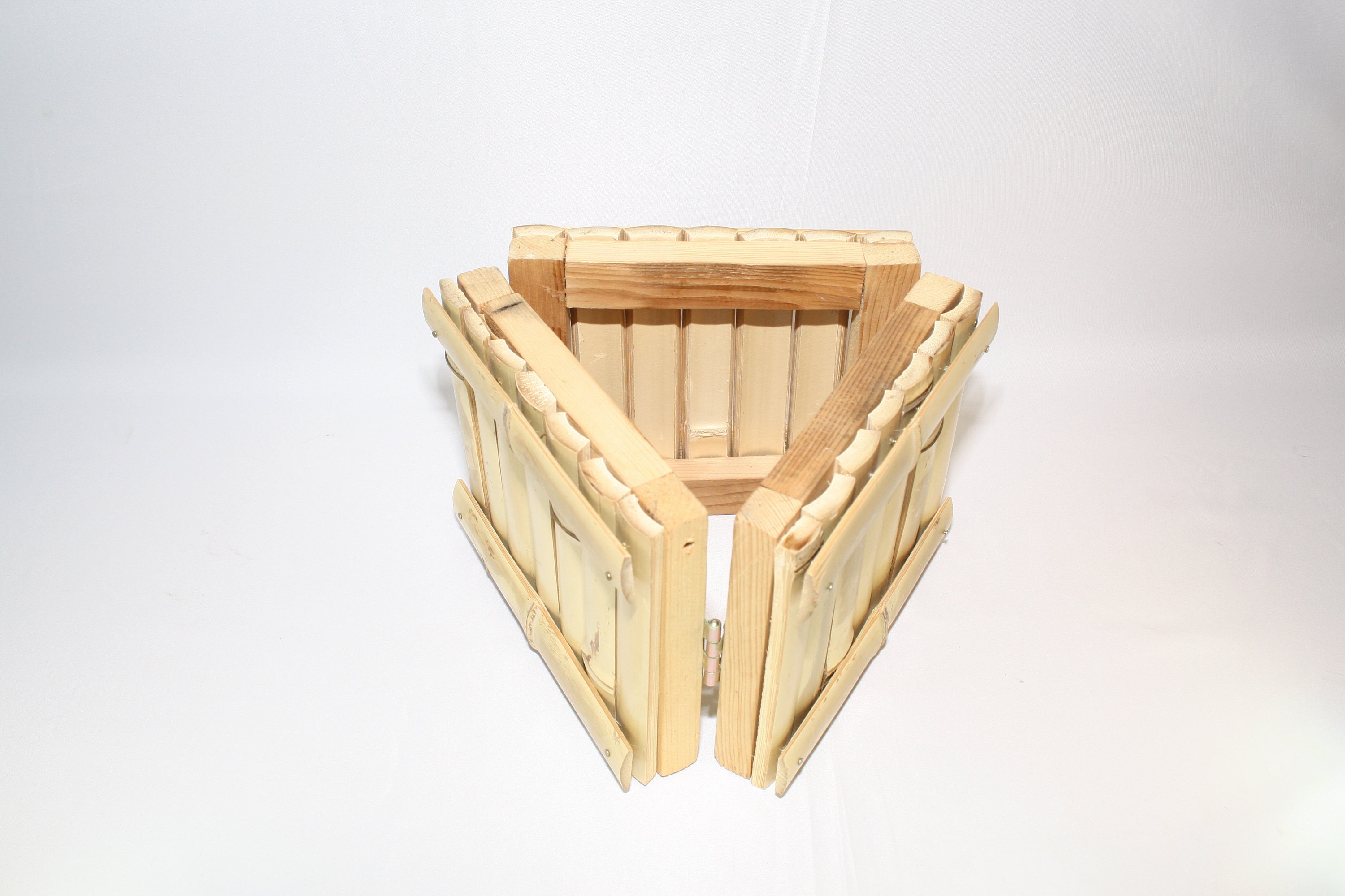 Giant Bamboo and Wood Divider, Gold-coloured Nails and Wooden Joints ...